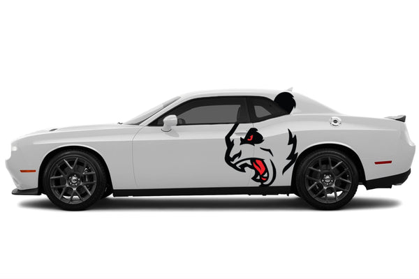 Dodge Challenger Extra Large Angry Panda Body Decals – ztr graphicz