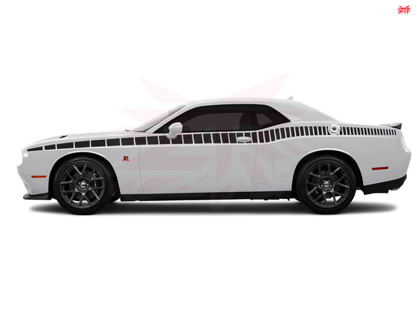 Dodge Challenger Gradient Side Body Vinyl Stripes – ztr graphicz