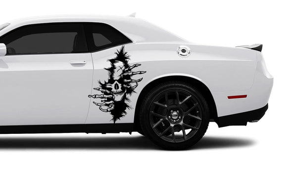 Dodge Challenger Custom Quarter Panel Escaping Reaper Vinyl Decals ...