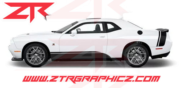 Dodge Challenger Rocker Panel Stripes Vinyl Graphics Kit – ztr graphicz