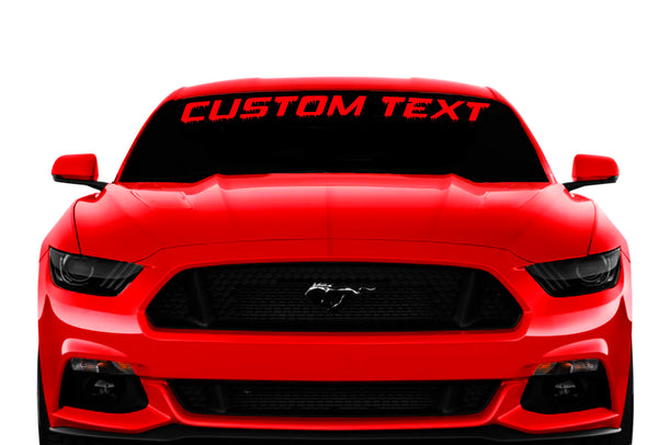 Ford Mustang Custom Dripping Text Windshield Decal GT 5.0 GT500 GT350 ...