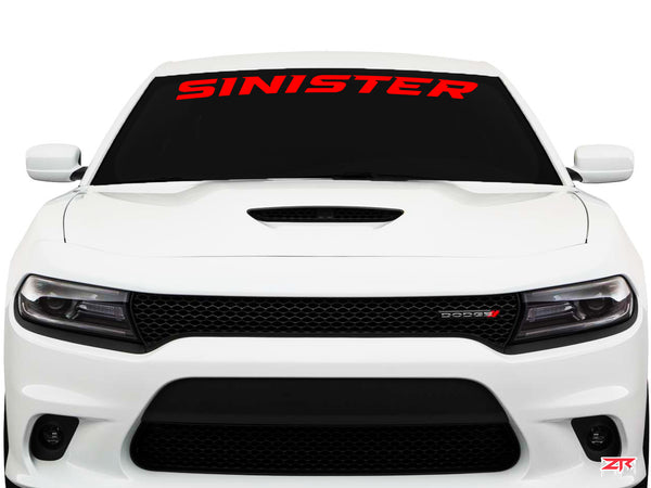 Dodge Charger SINISTER Windshield Vinyl Decal – ztr graphicz